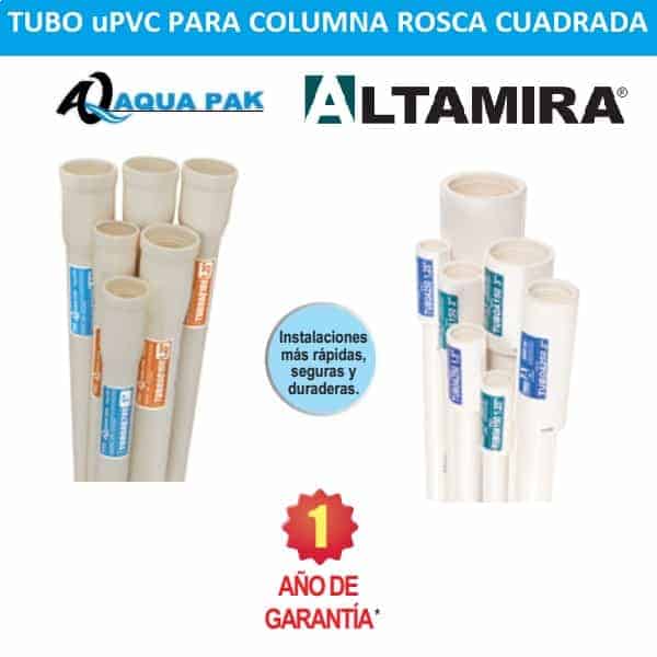 Tubo uPVC para columna | TMS | Paneles solares y Bombas Solares
