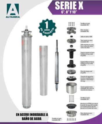 Motor sumergible 75 HP Altamira MSX8 753460 | 3F/460V