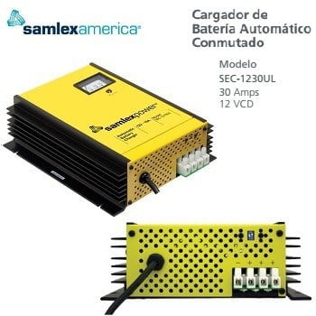 Cargador de baterías Samlex SEC-1230UL | Totalmente automático.